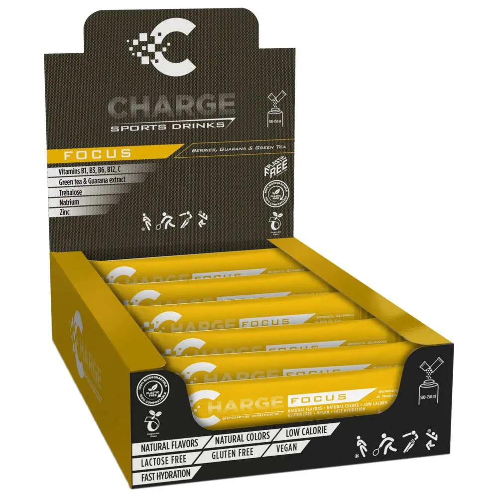 Charge sports drinks Focus Monodose Box 30 Units Berries/Green Tea ...