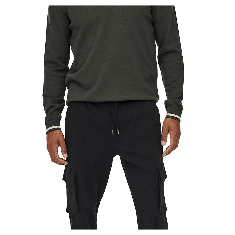 Only & sons Pantalon Cargo Kian Life Kendrick Noir | Dressinn
