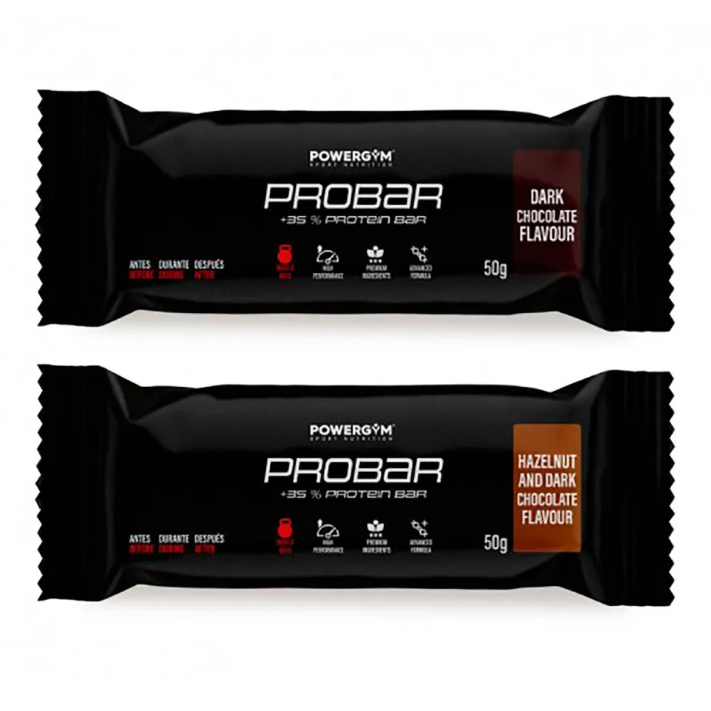 Powergym ProBar protein bar Hazelnut&Choco&Cream 50g, Yellow | Bikeinn
