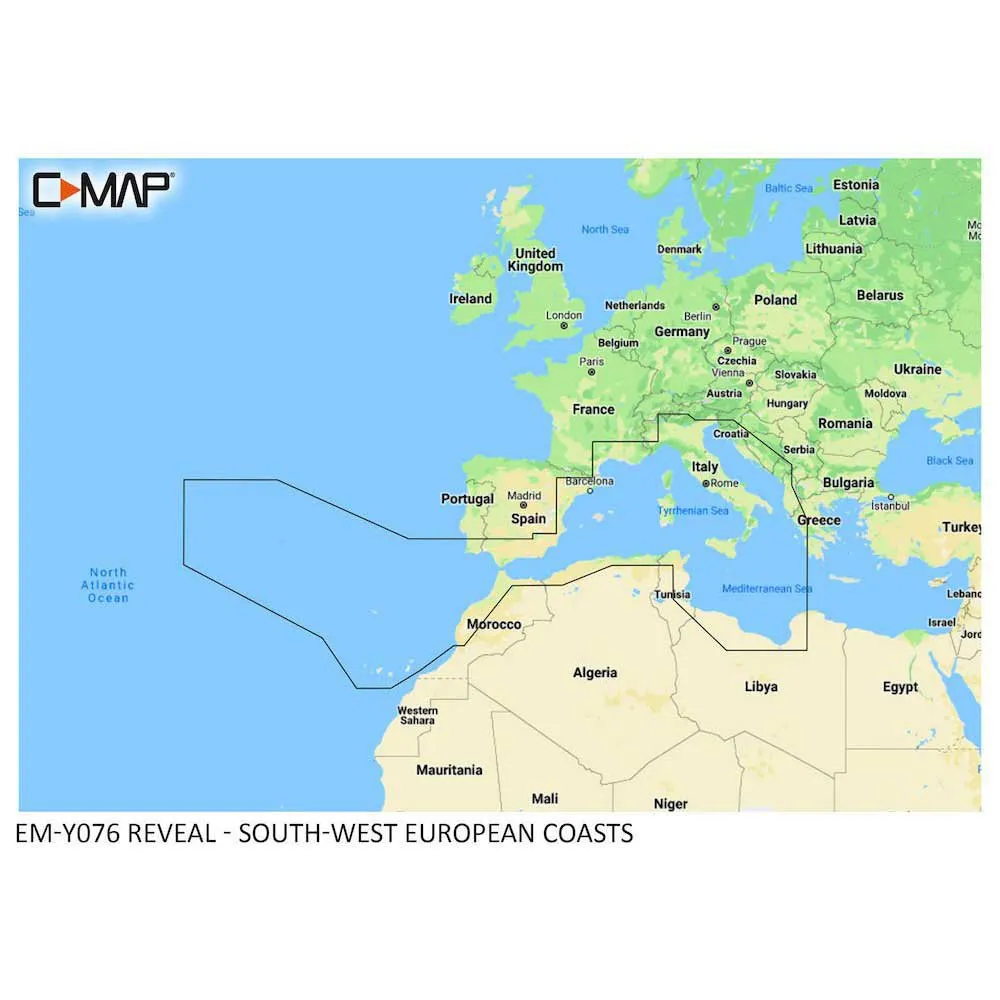 C-map South-West European Coasts Nautical Chart | Waveinn
