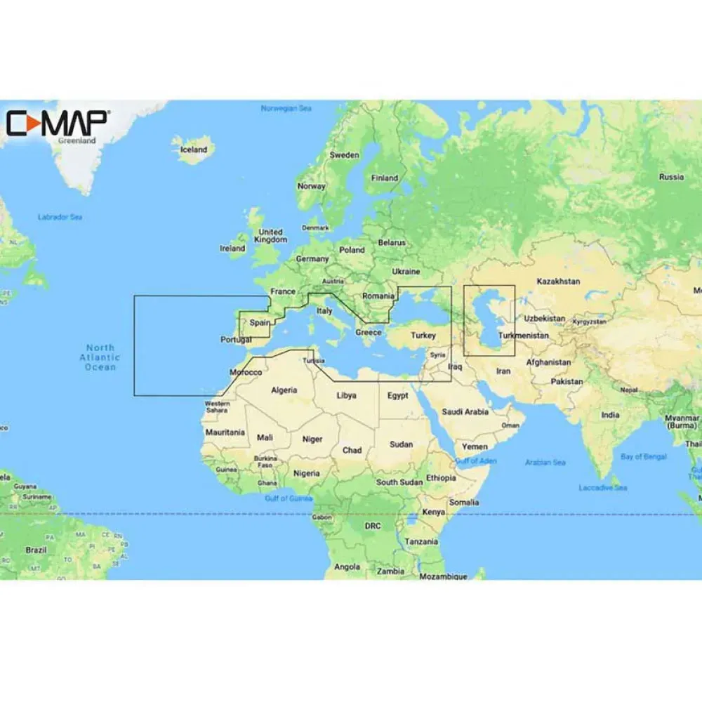 C-map Carta Náutica Continental + Marítima do Sul da Europa Azul| Waveinn