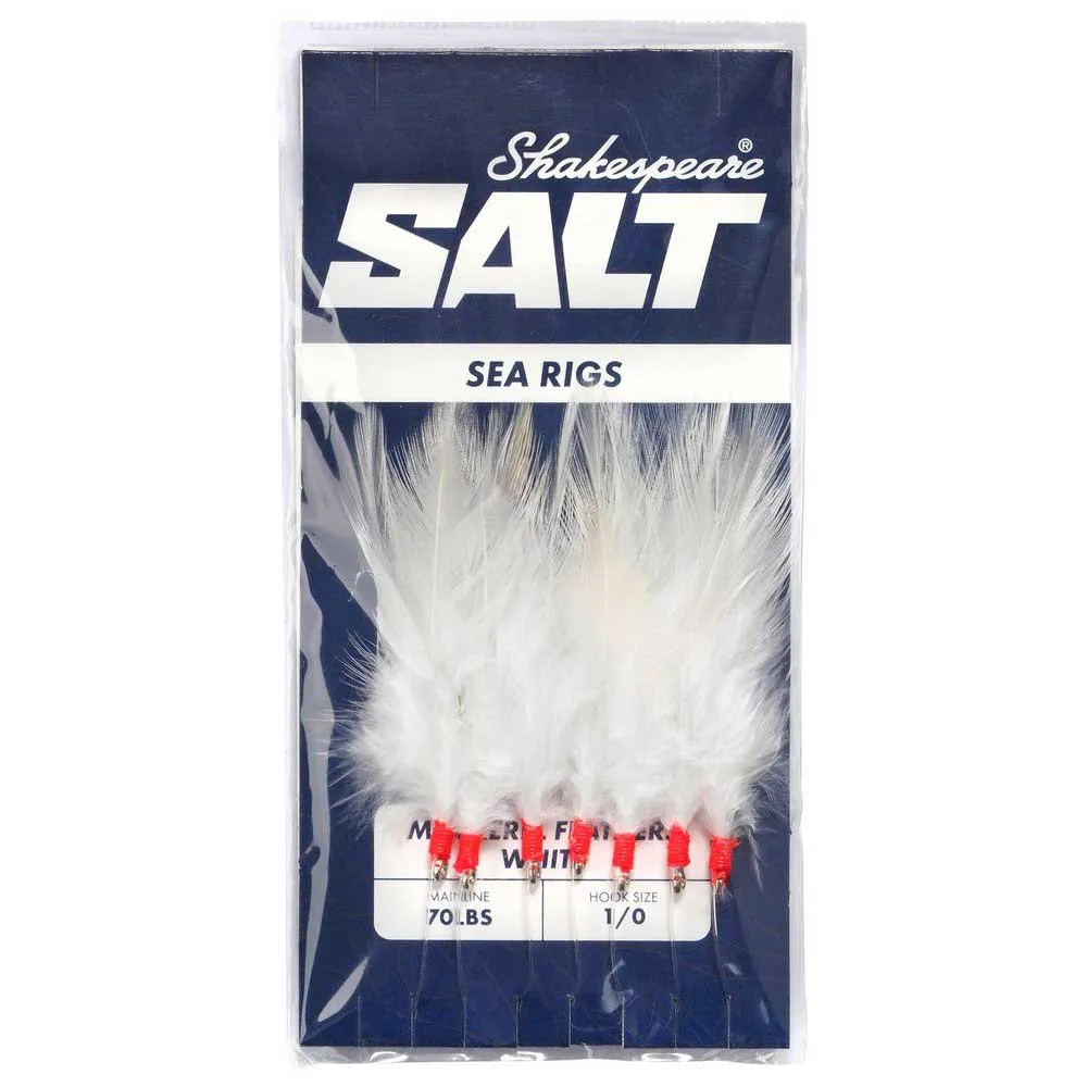 Shakespeare Mackerel Feathers Feather Rig 13g White | Waveinn