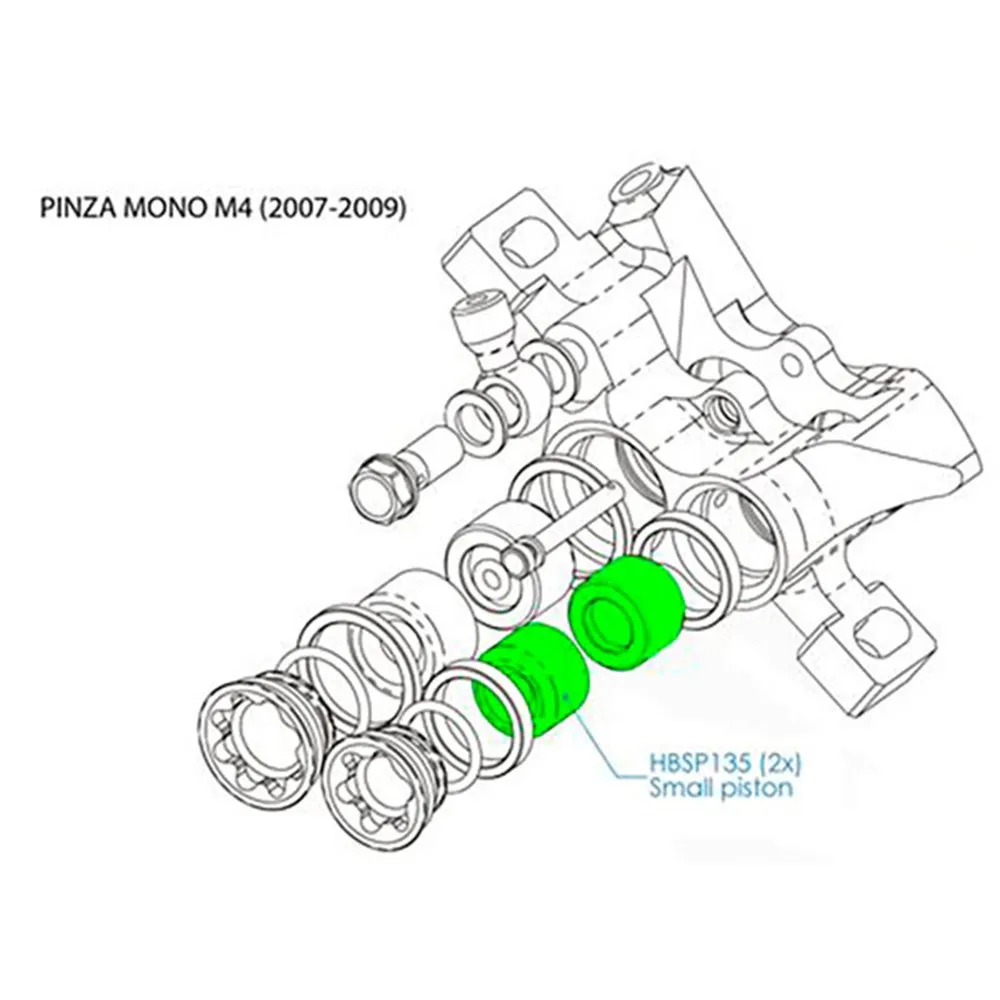 Hope Piston M4 Mono, Jaune | Bikeinn