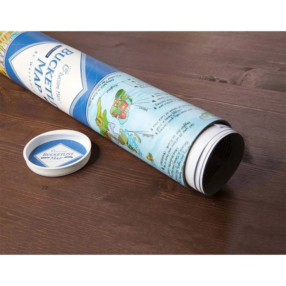 Awesome maps Bucketlist map Multicolor | Trekkinn