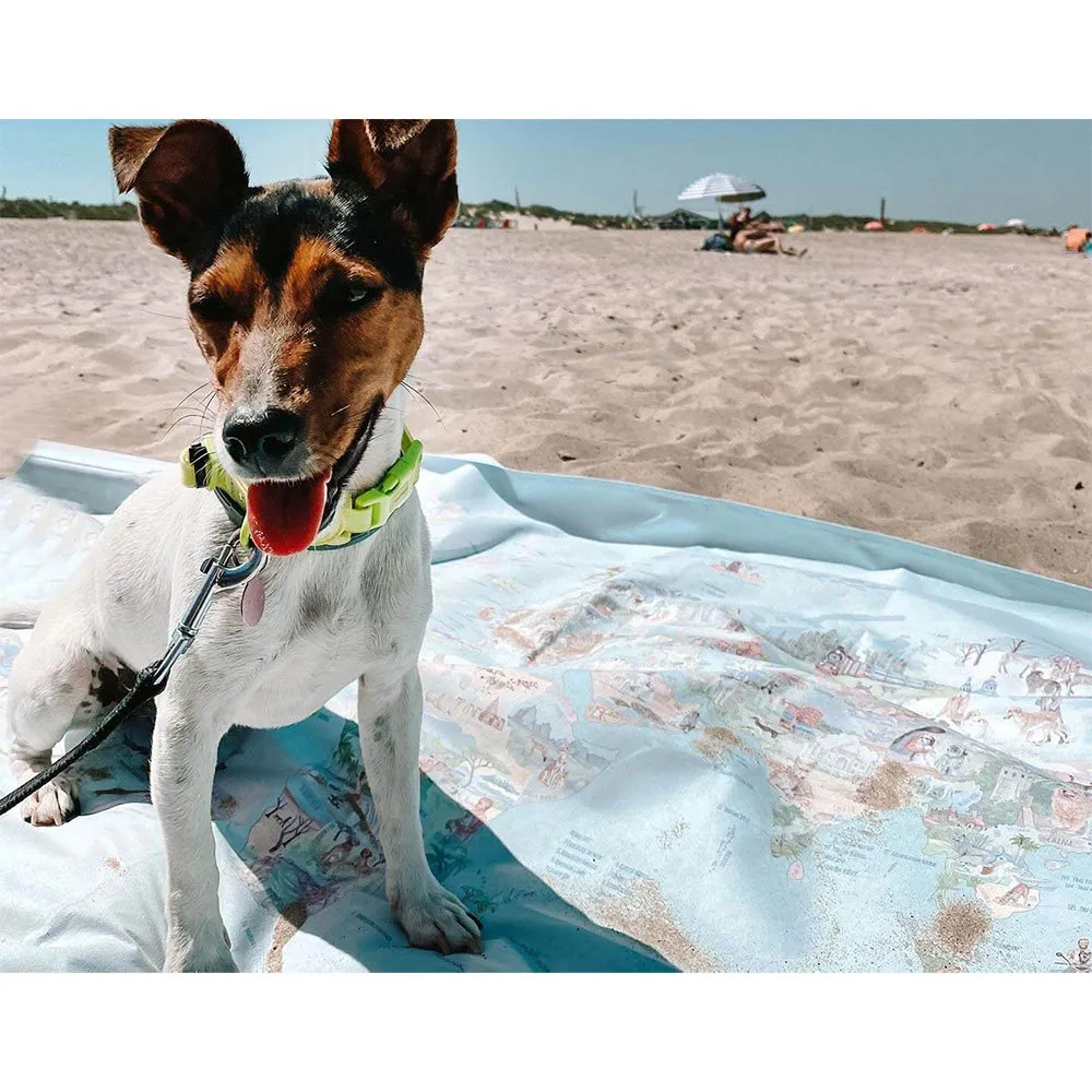 Awesome maps Dog Map Towel 200 Dog Breeds Of The World Multicolor| Traininn