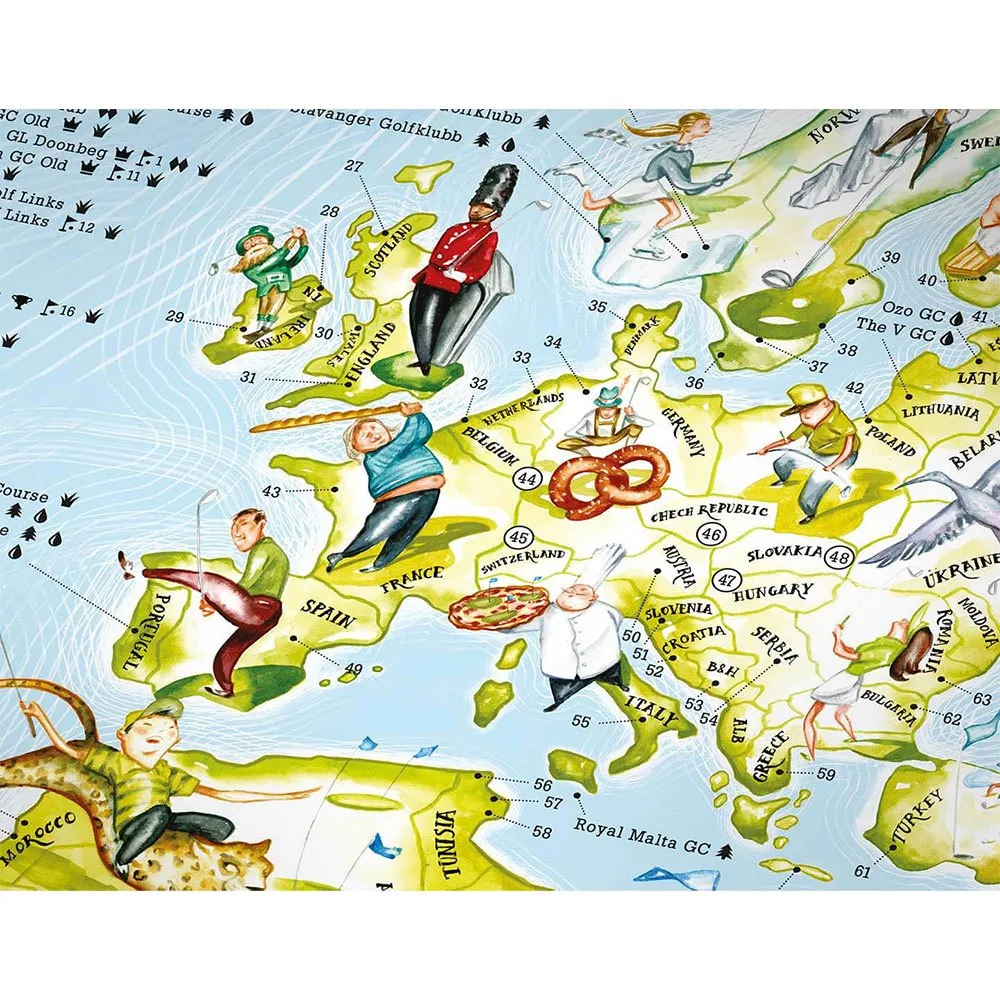 Awesome maps Golf Map Best Golf Courses In The World Multicolor| Goalinn