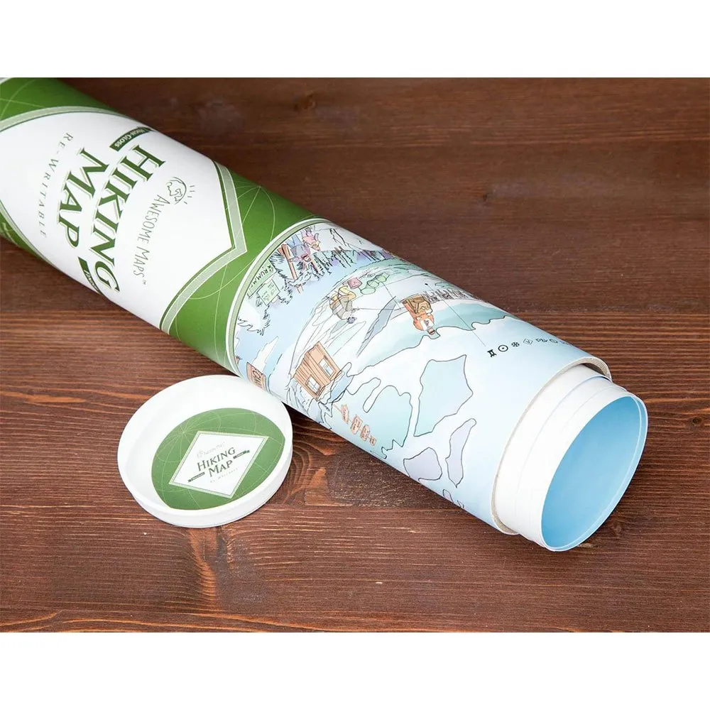 Awesome maps Hiking Map Best Trails In The World White | Trekkinn