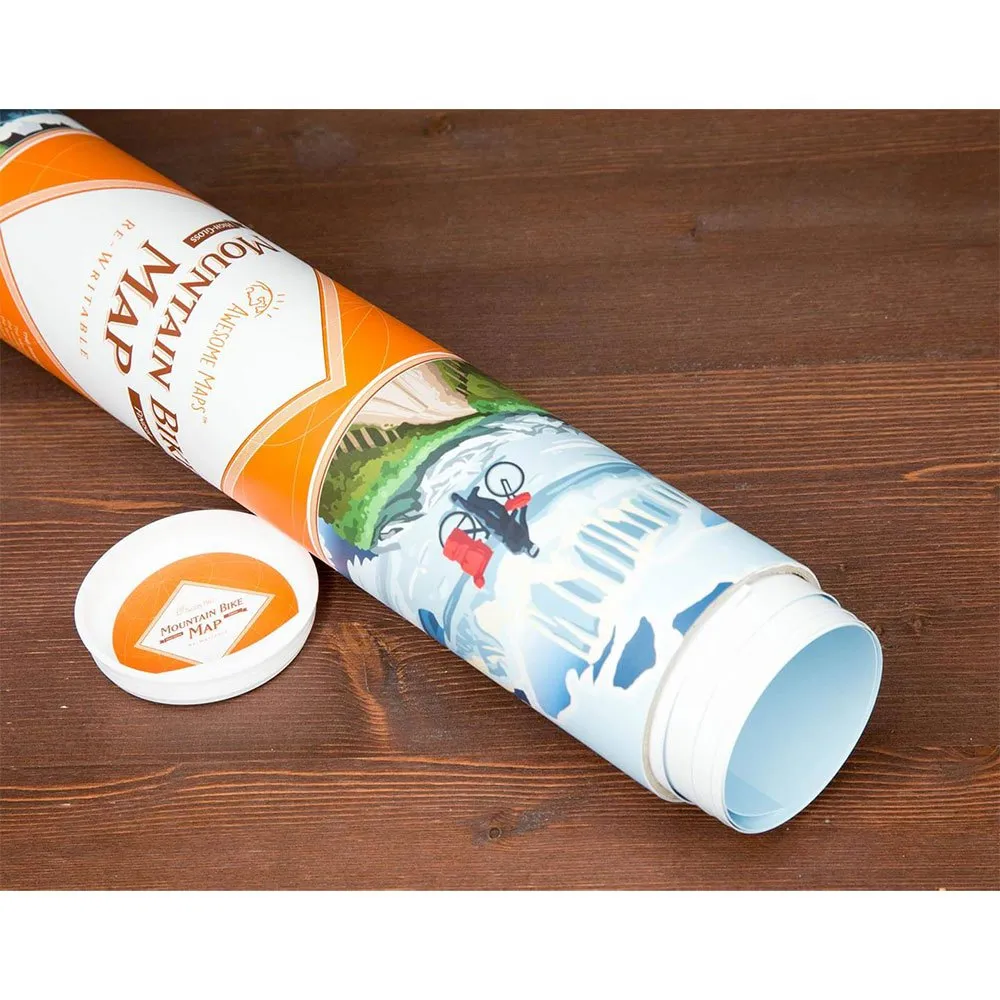 Awesome maps Mountain Bike Best Trails In The World map, Multicolor ...