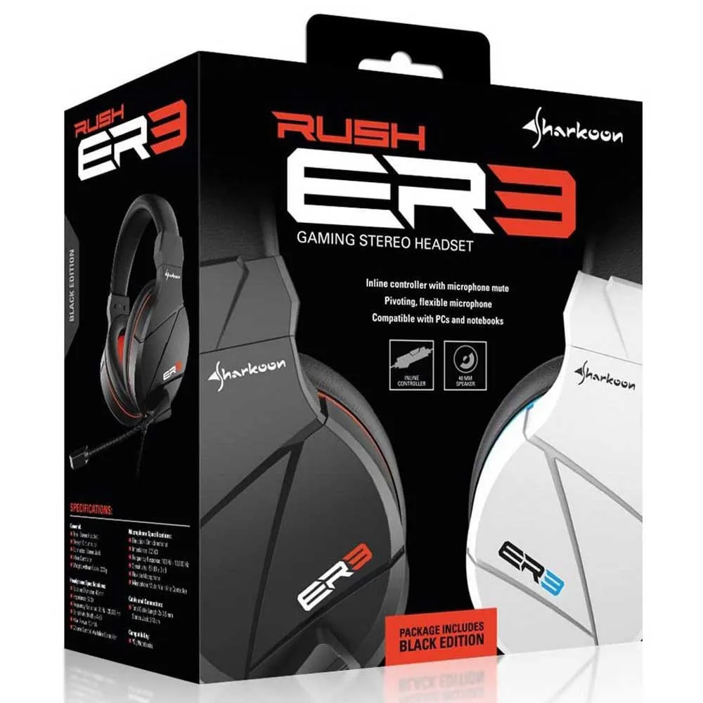 Sharkoon Rush ER3 gaming headset Black | Techinn