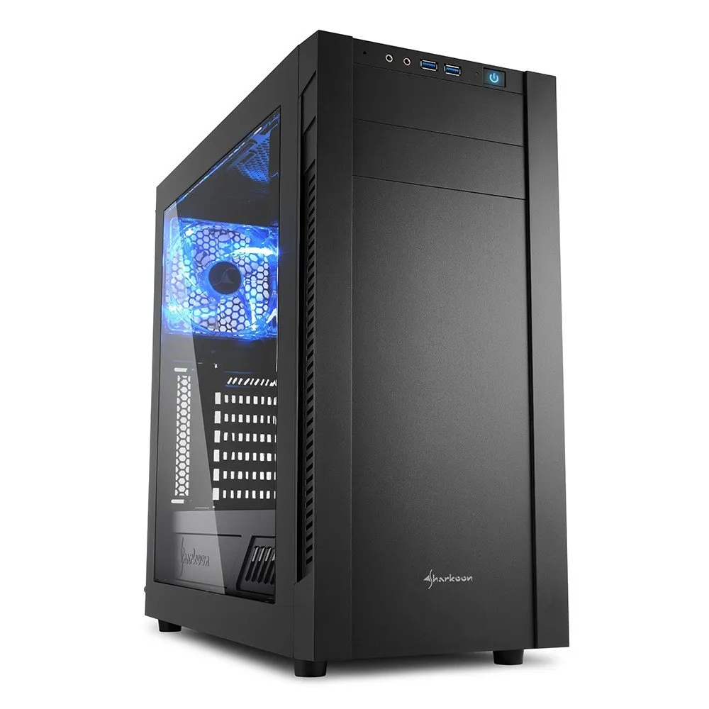 Sharkoon S25W PC tower case Black | Techinn