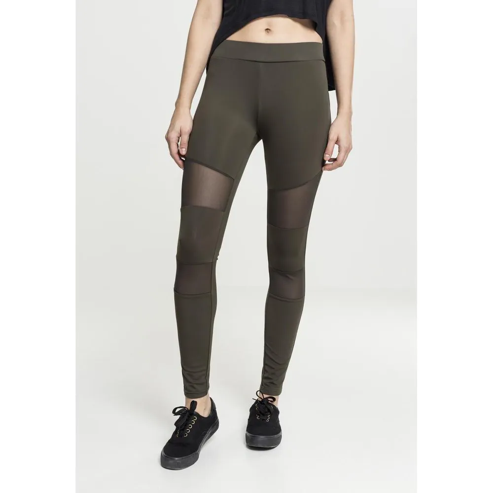 Urban classics Mesh leggings Green | Dressinn