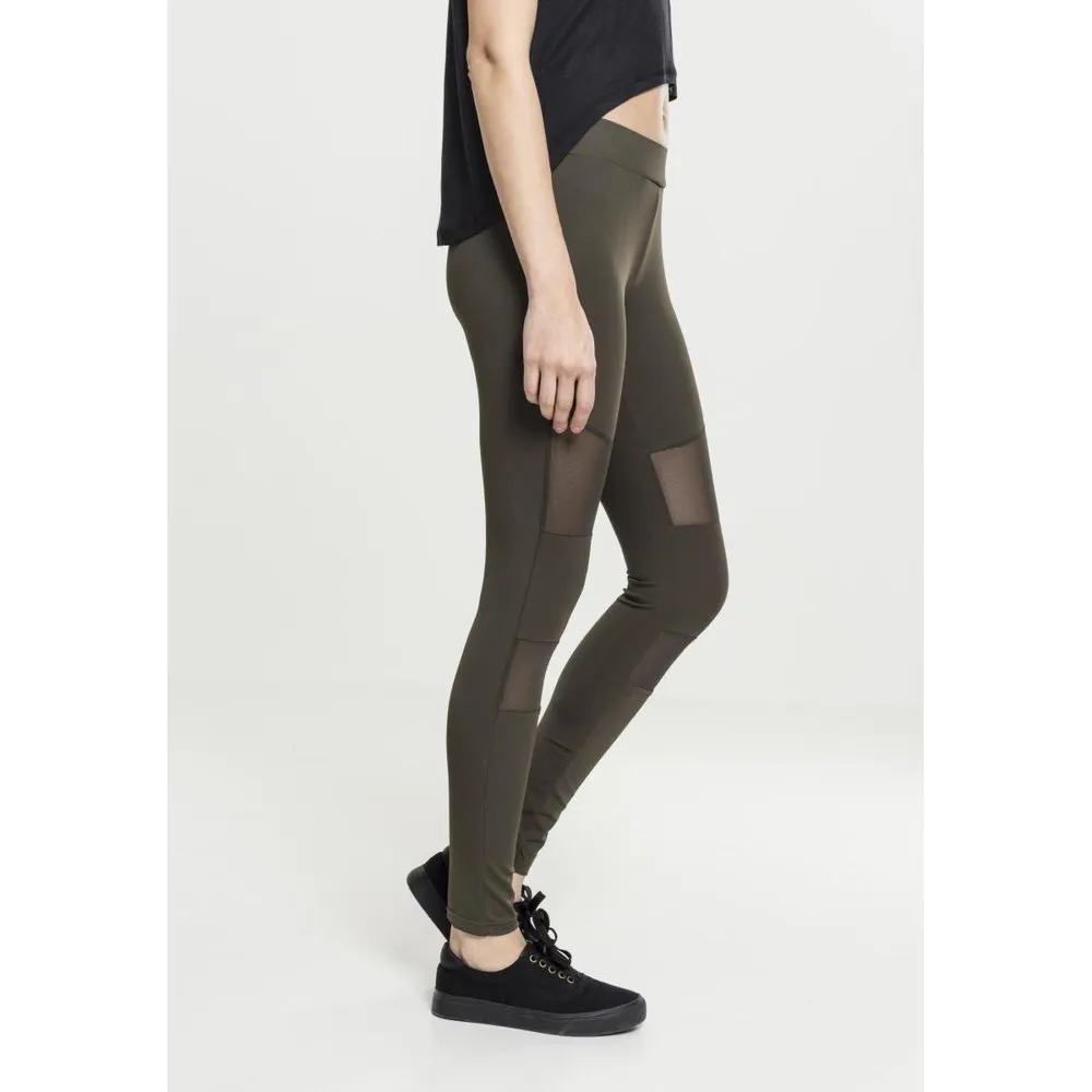 Urban classics Mesh leggings Green | Dressinn