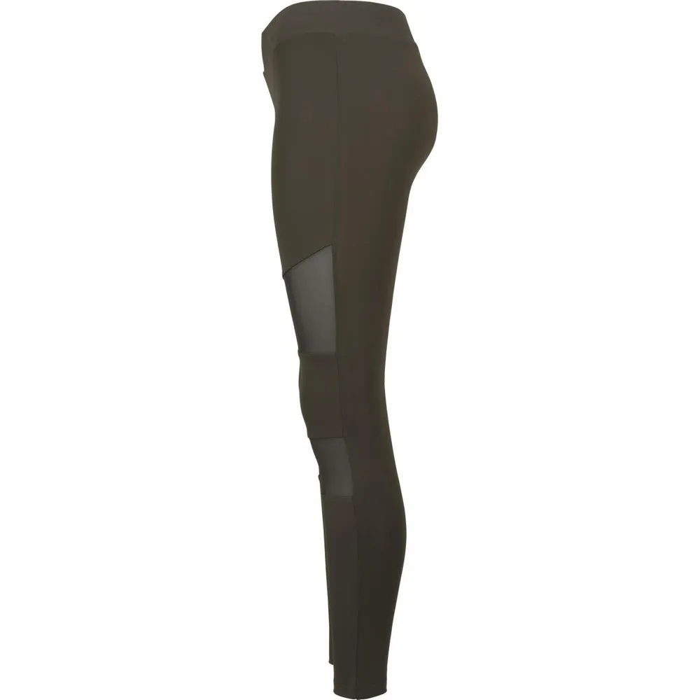 Urban classics Mesh leggings Green | Dressinn