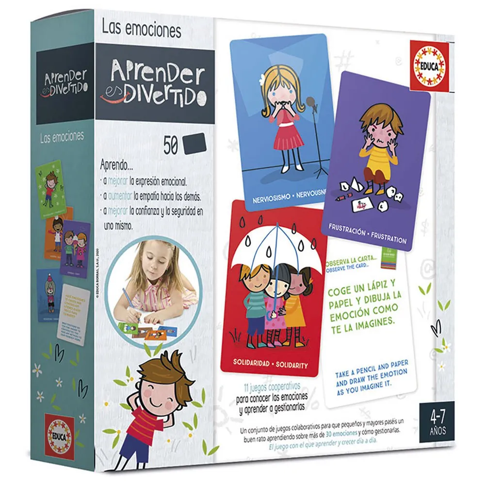 Educa borras Learning Is Fun Emotions Board Game Multicolor| Kidinn