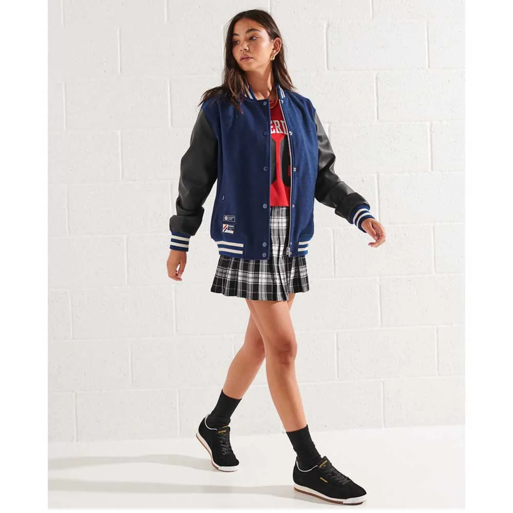 Superdry Wool Varsity Baseball jacket Blue | Dressinn
