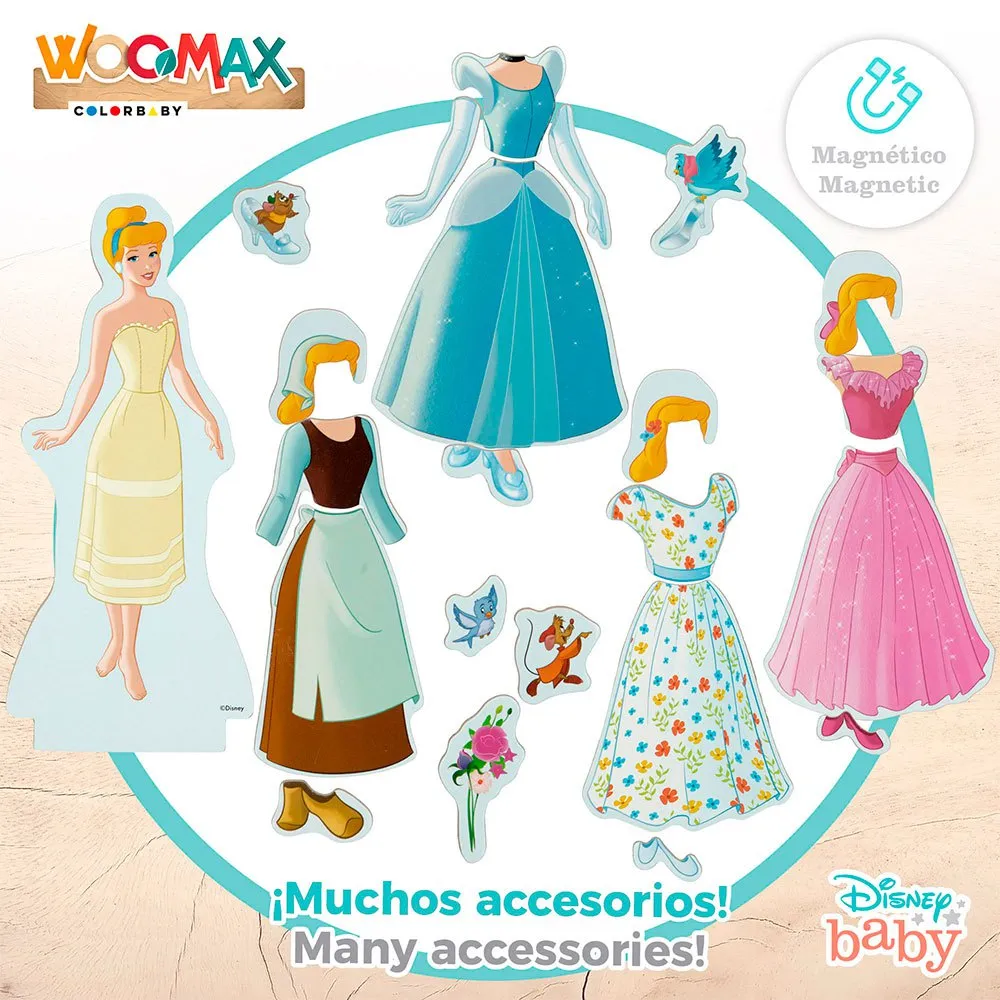 Woomax Disney Princess Magnetic Puzzle 45 Pieces Multicolor| Kidinn