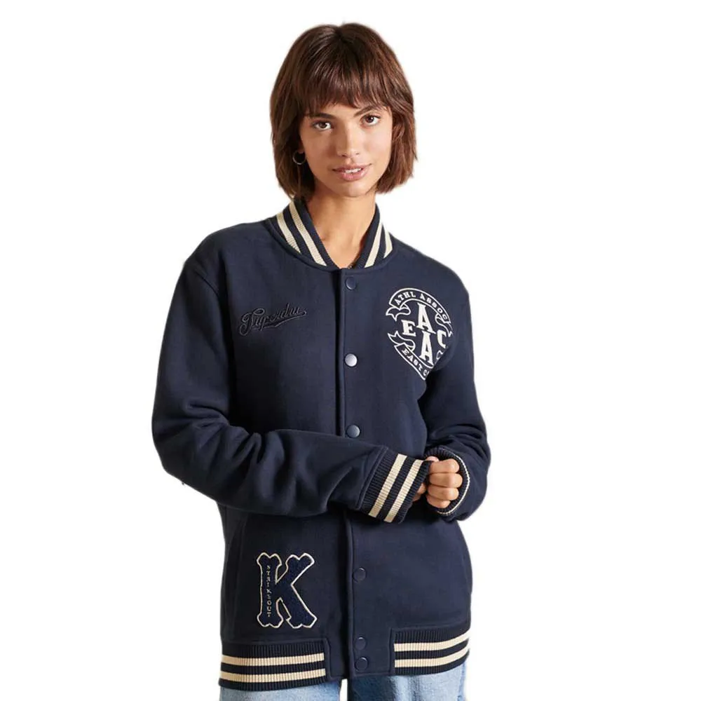 Superdry Vintage Oversize Bomber Jacket Blue | Dressinn