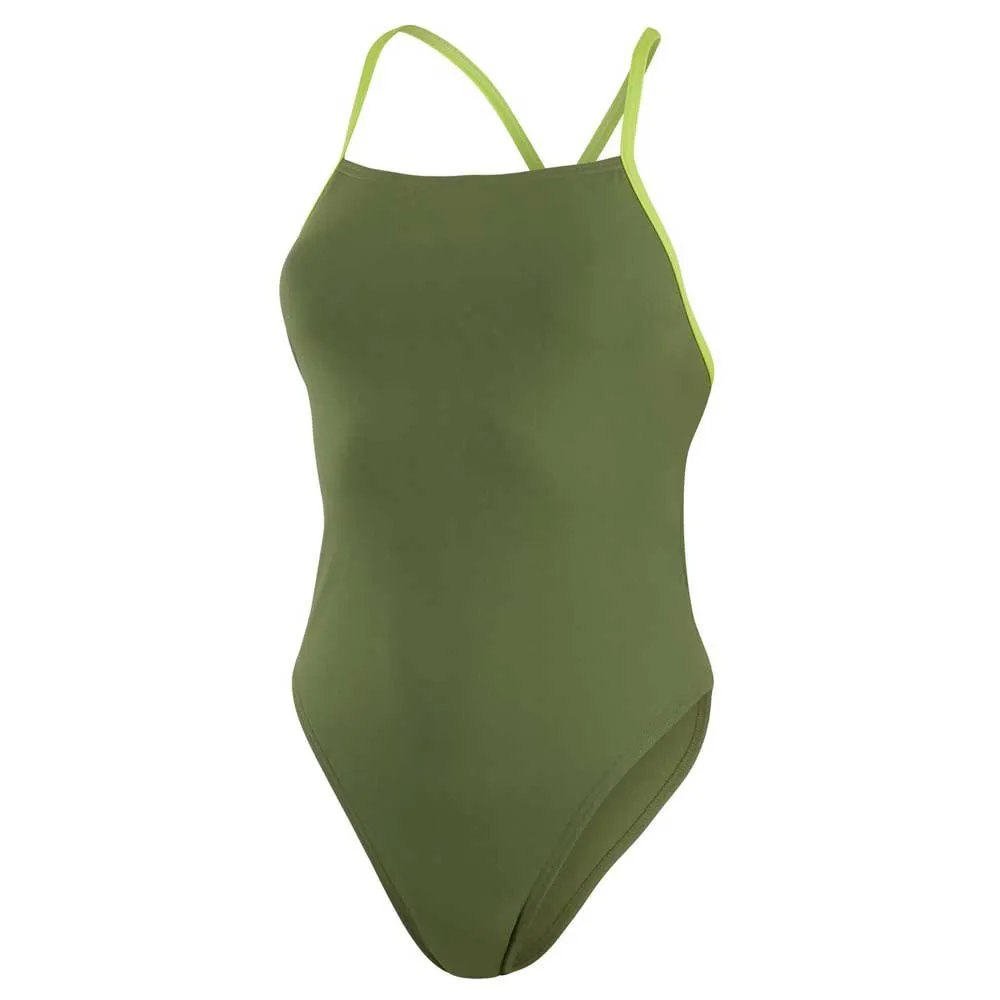 Speedo Bañador Solid Tie-Back Verde | Swiminn