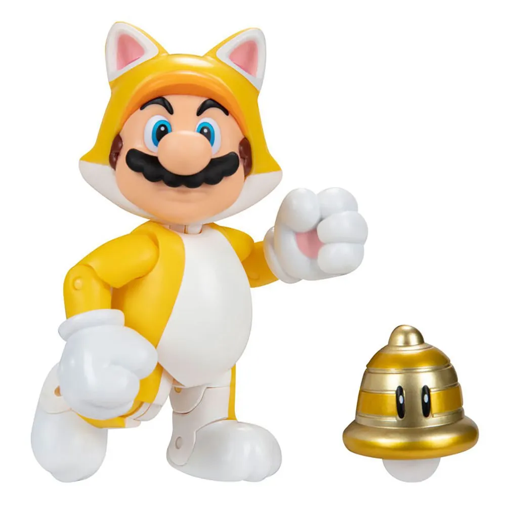 Jakks pacific Figura Super Mario Bros Felino Mario Nitendo 10 cm| Techinn