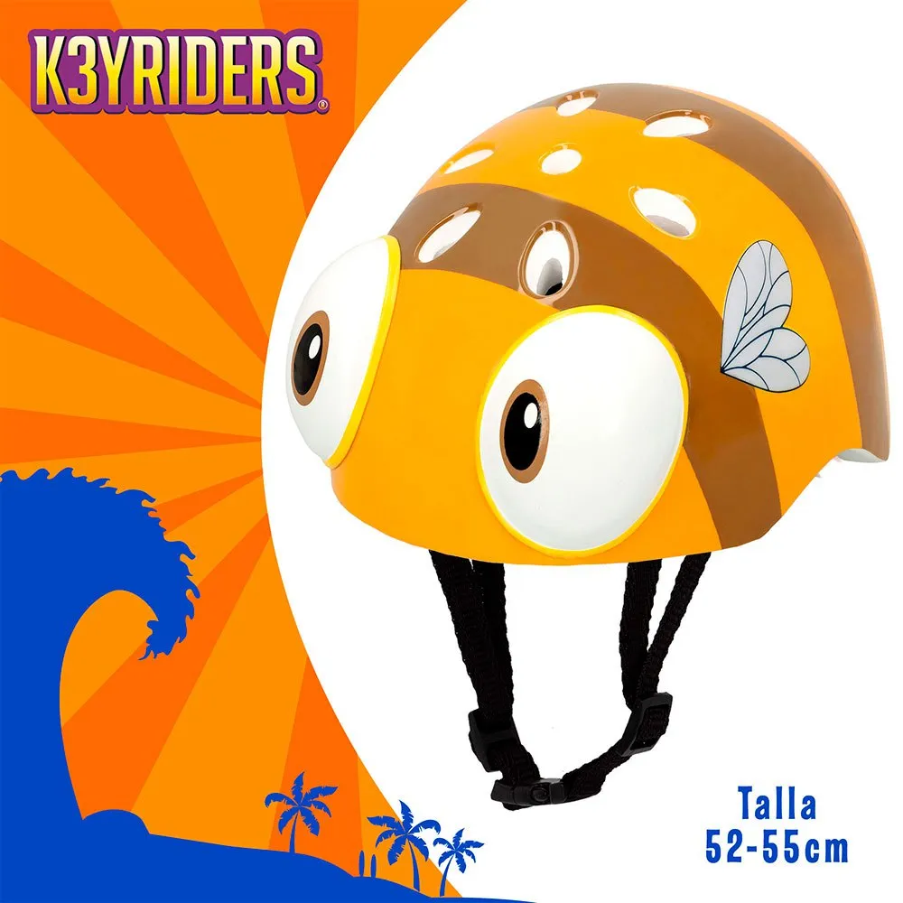 K3yriders 3D Bee junior helmet, Yellow | Bikeinn