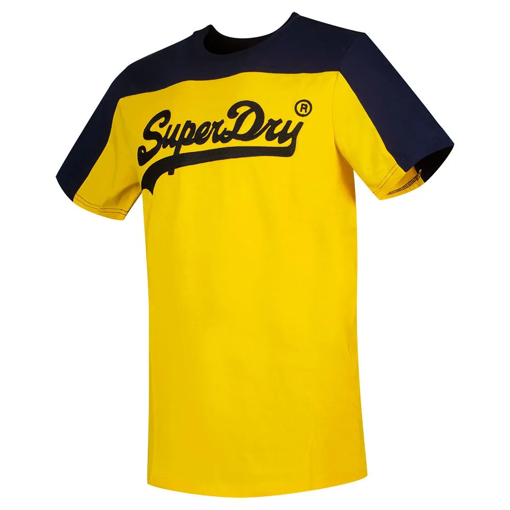 Superdry Vintage Vl College Mw T-Shirt Yellow | Dressinn