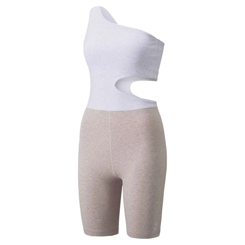 Puma Yoga Exhale One Shoulder Leggings Purple | Dressinn