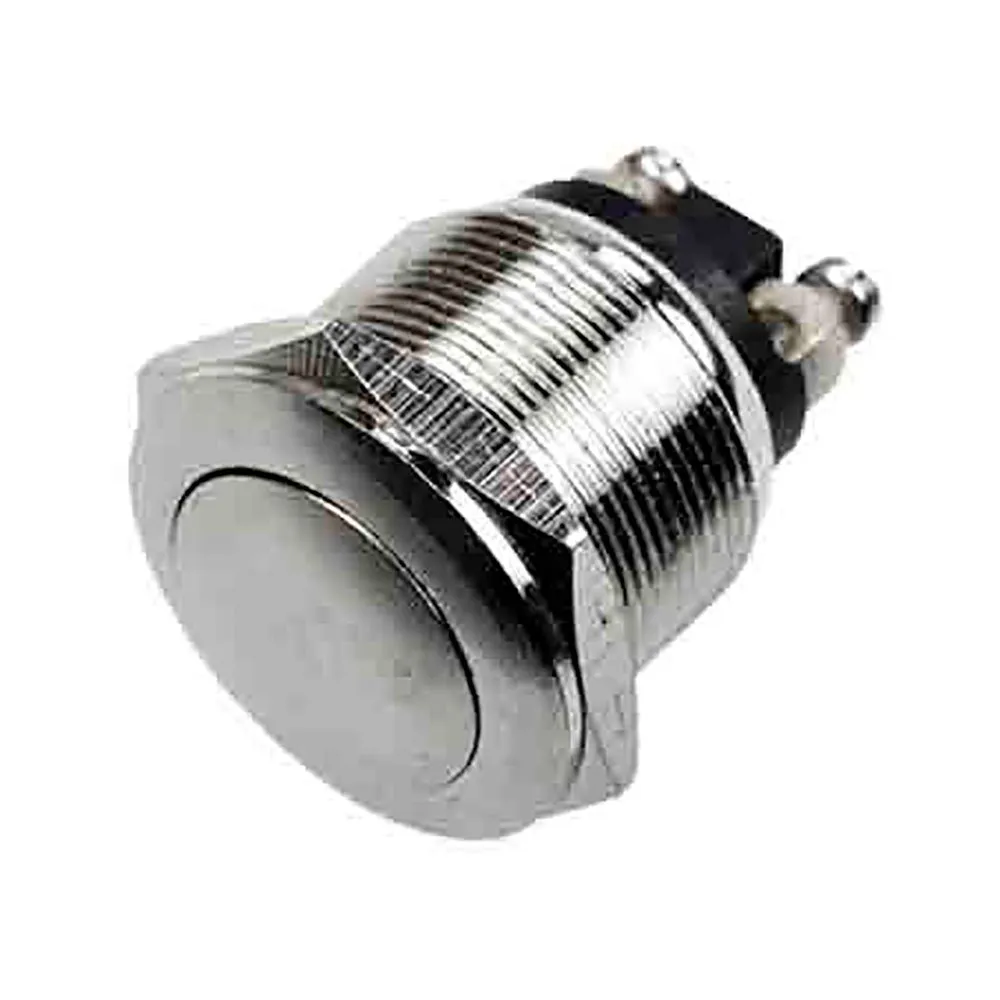 Edm Metal Push Button 2A 250V Silver | Techinn
