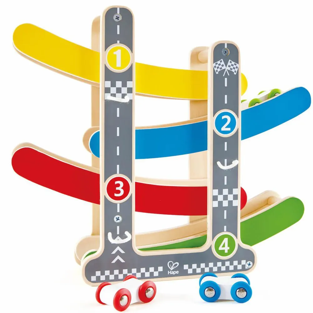 Hape Fast Flip Racetrack Educational Game Multicolor | Kidinn