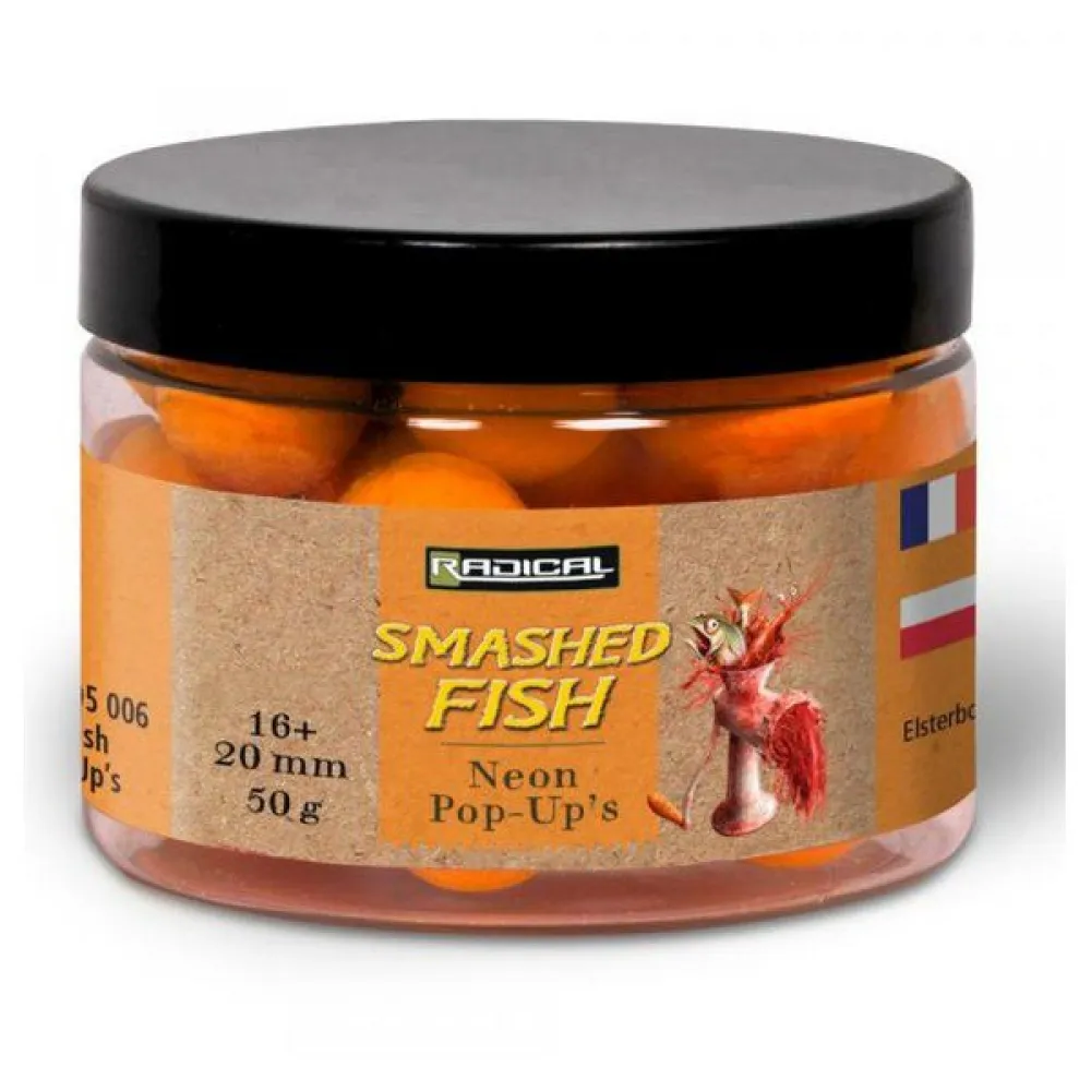 Radical Smashed Fish Neon Boilie 50g Orange | Waveinn