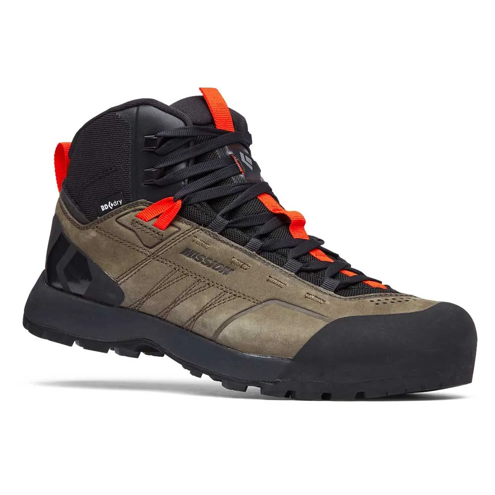 Black diamond Mission Leather Mid WP approach shoes Green| Trekkinn