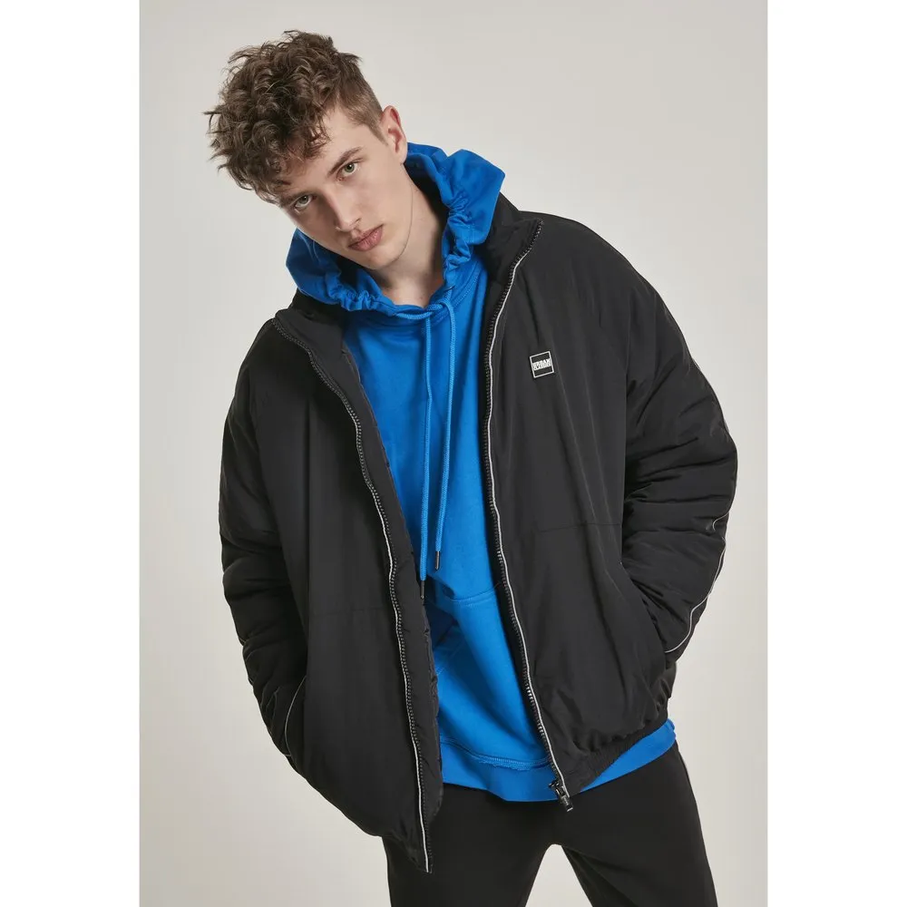 Urban classics Reflective Piping jacket Black | Dressinn