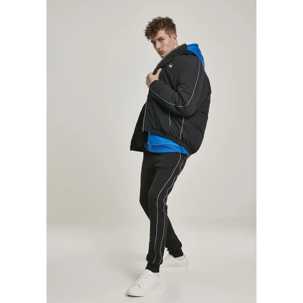 Urban classics Reflective Piping jacket Black | Dressinn