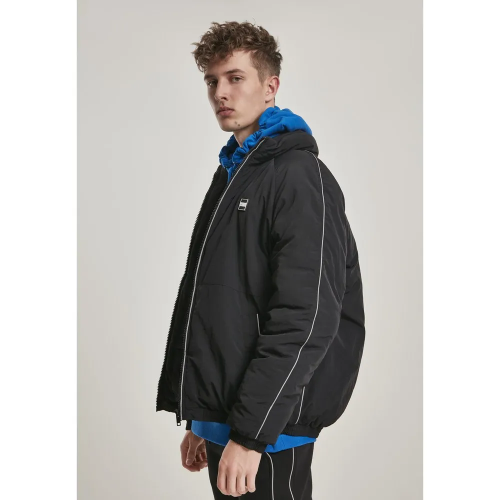 Urban classics Reflective Piping jacket Black | Dressinn