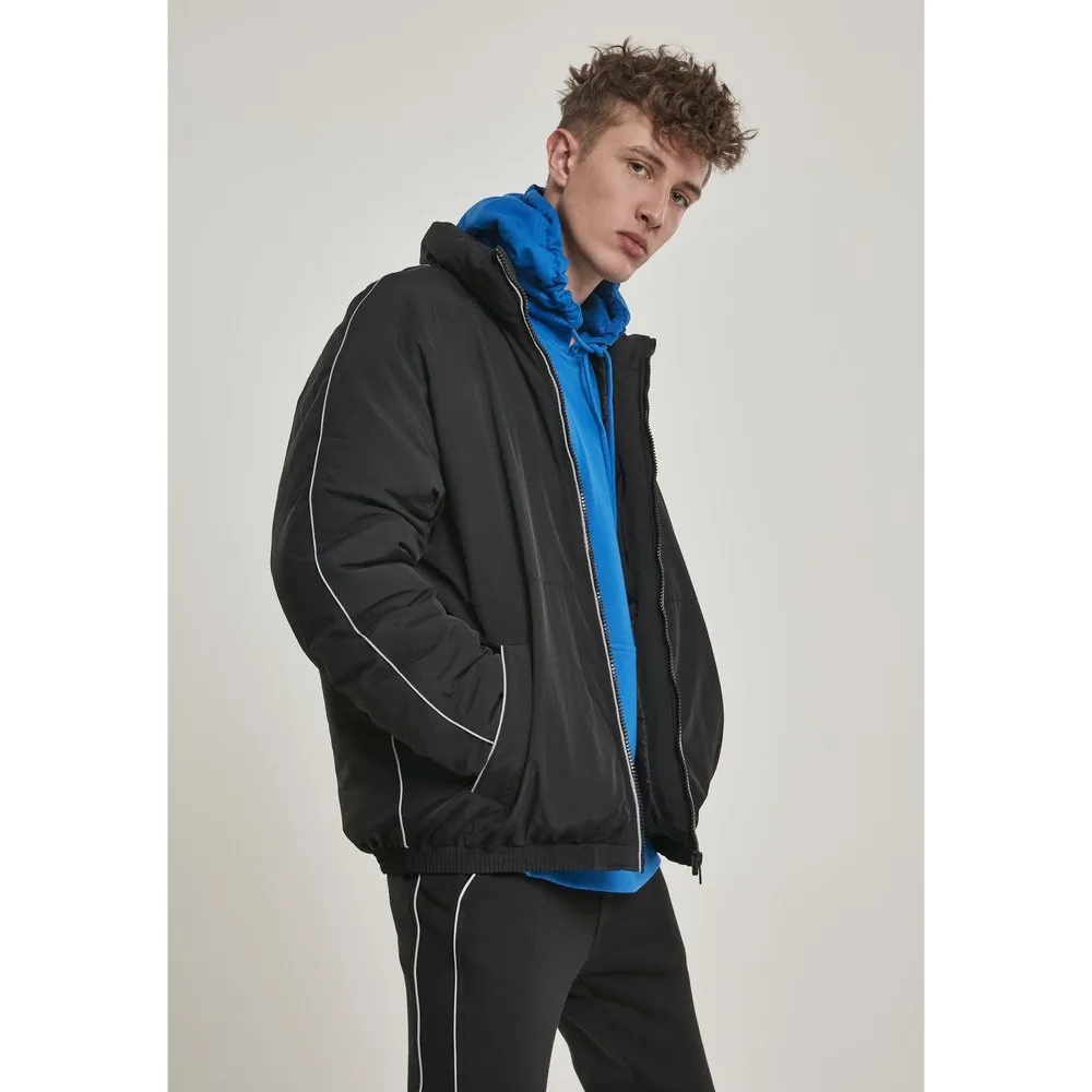 Urban classics Reflective Piping jacket Black | Dressinn