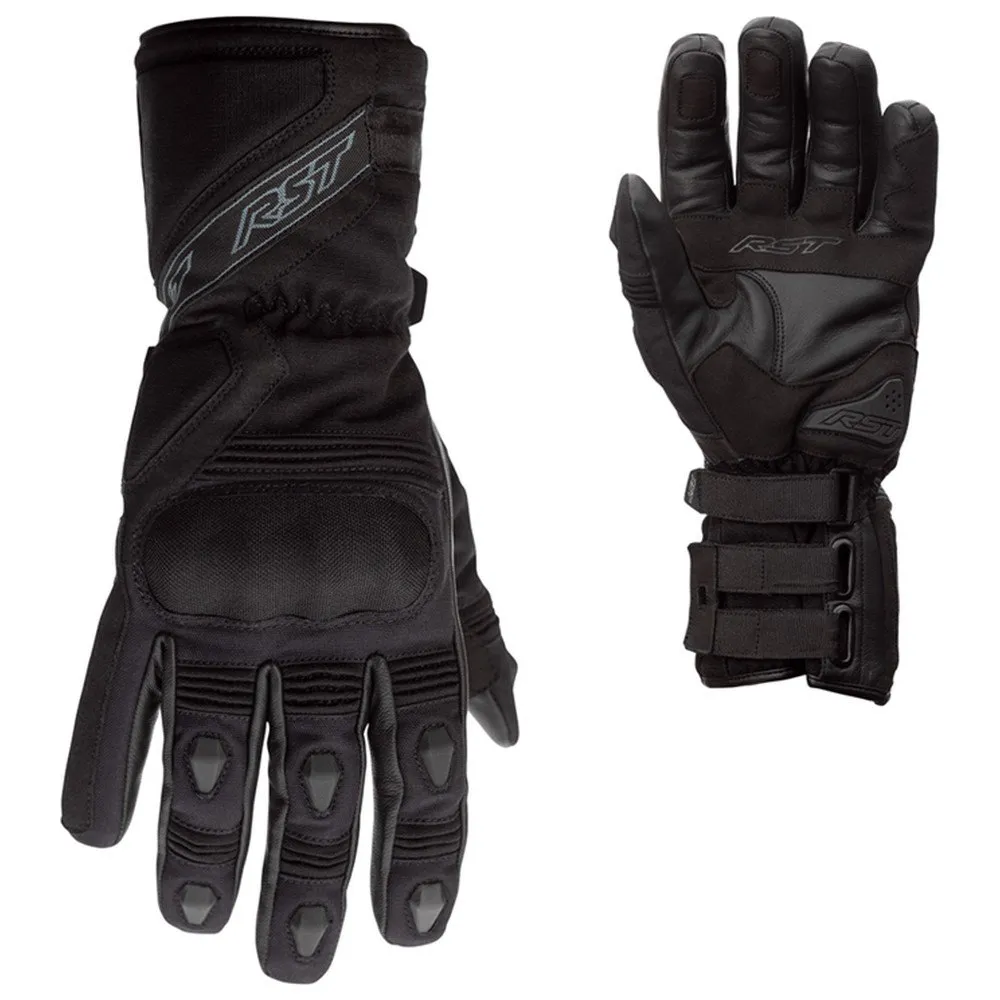 RST X-Raid WP Leather Gloves Black | Motardinn