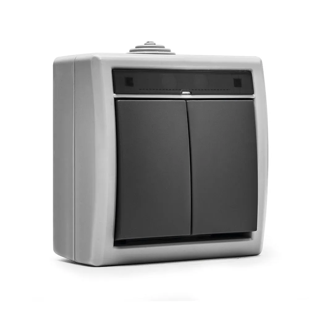 Famatel Interruptor 19076 Duplo estanque 10A 250V Branco| Techinn