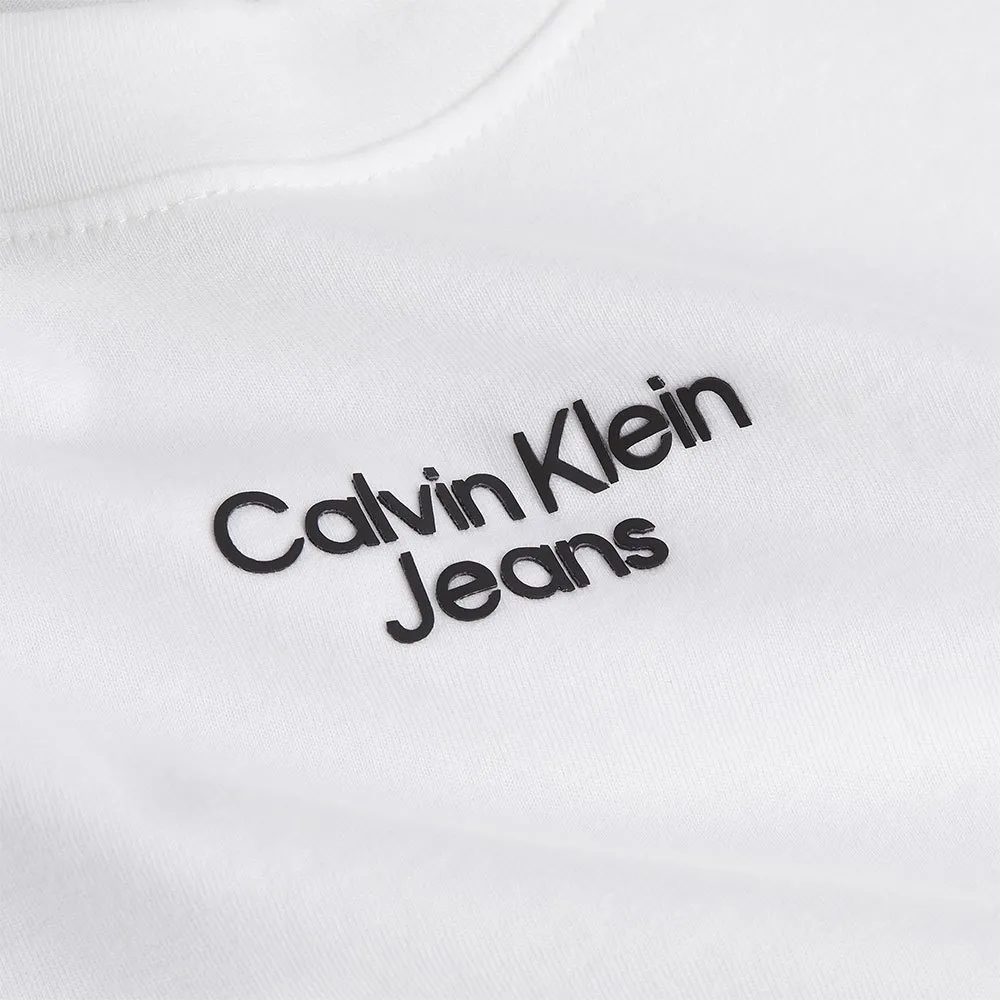 Calvin klein jeans Stacked Logo T-Shirt White | Dressinn
