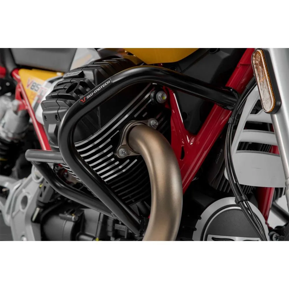 Sw-motech Moto Guzzi V85 TT Tubular Engine Guard Black| Motardinn