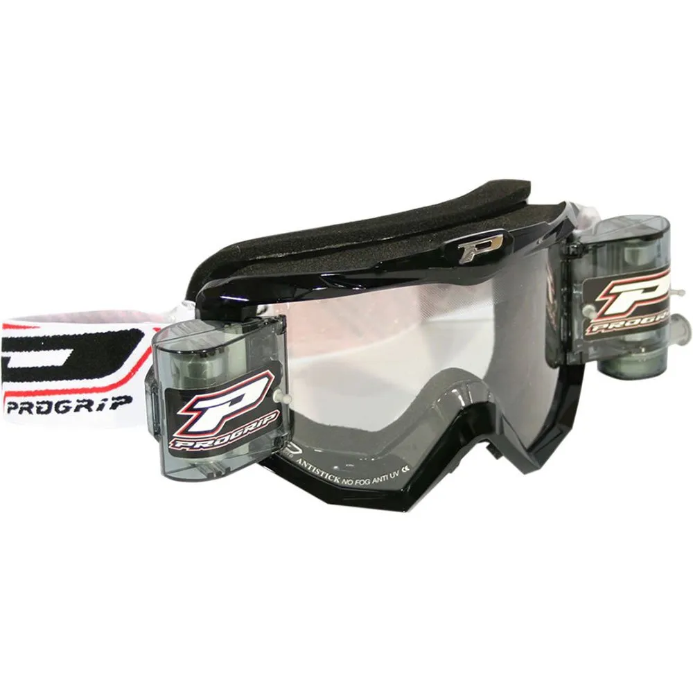Progrip MX/Enduro Brille Und Roll Off Schwarz | Motardinn