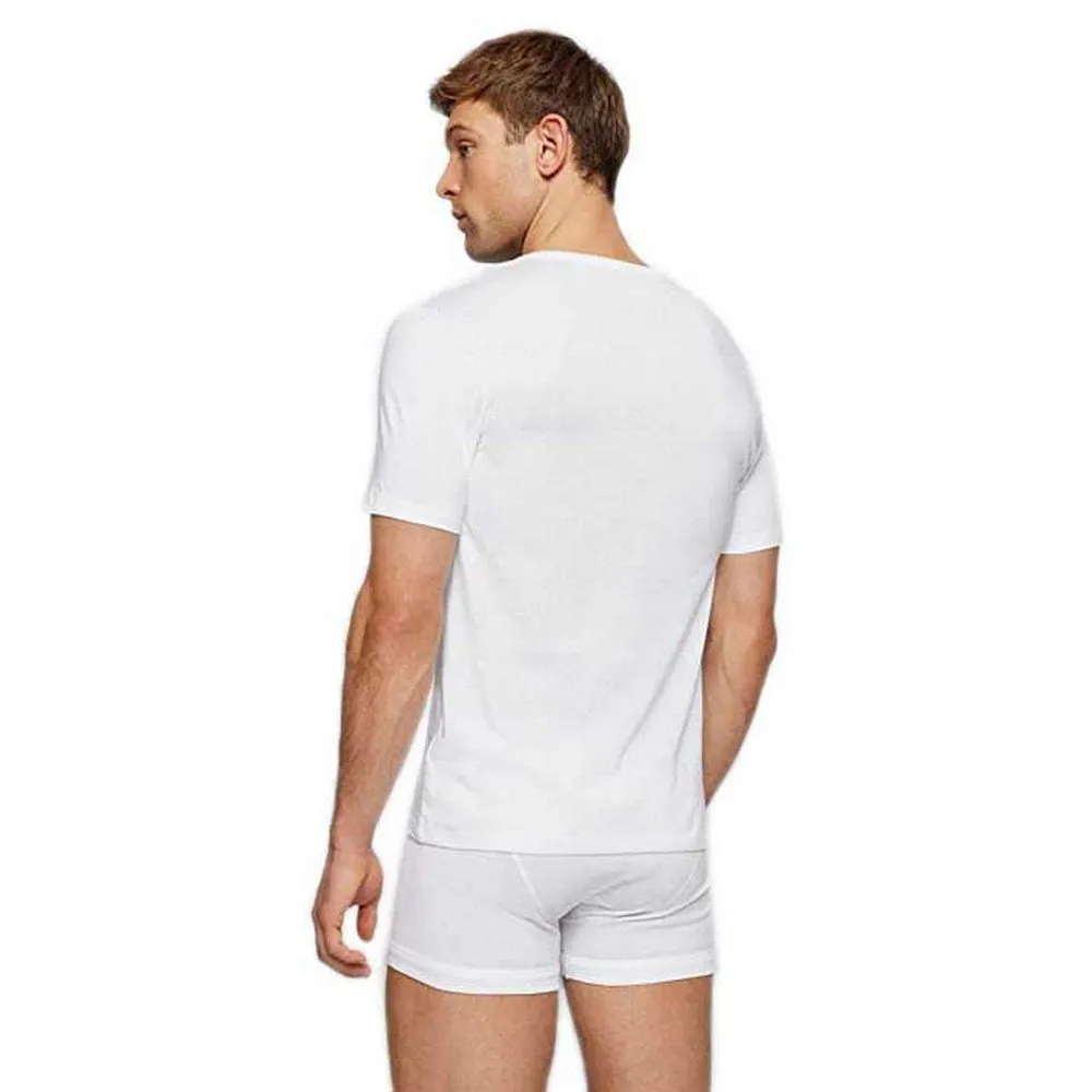 BOSS Classic short sleeve V neck base layer 3 units White| Dressinn