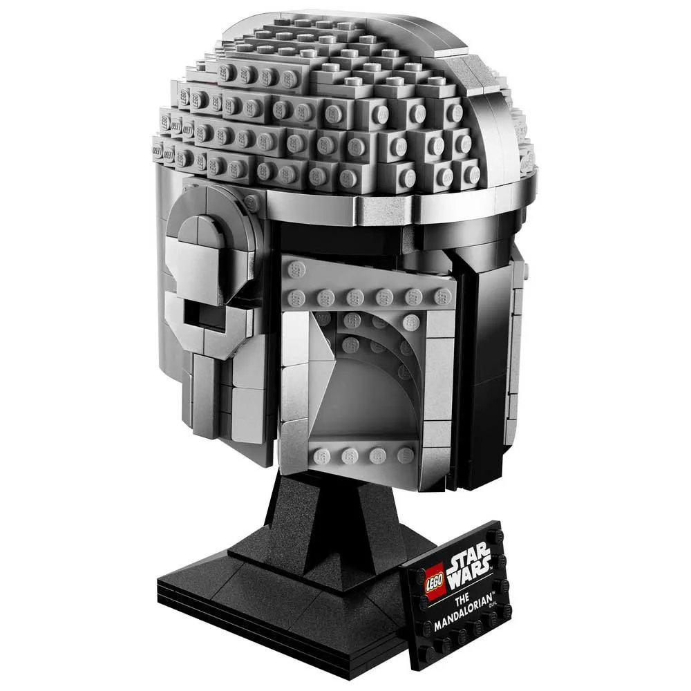 Lego Construction Game Mandalorian Helmet Grey | Kidinn