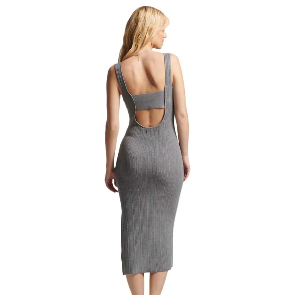 Superdry Vestido Studios Textured Knit Gris | Dressinn