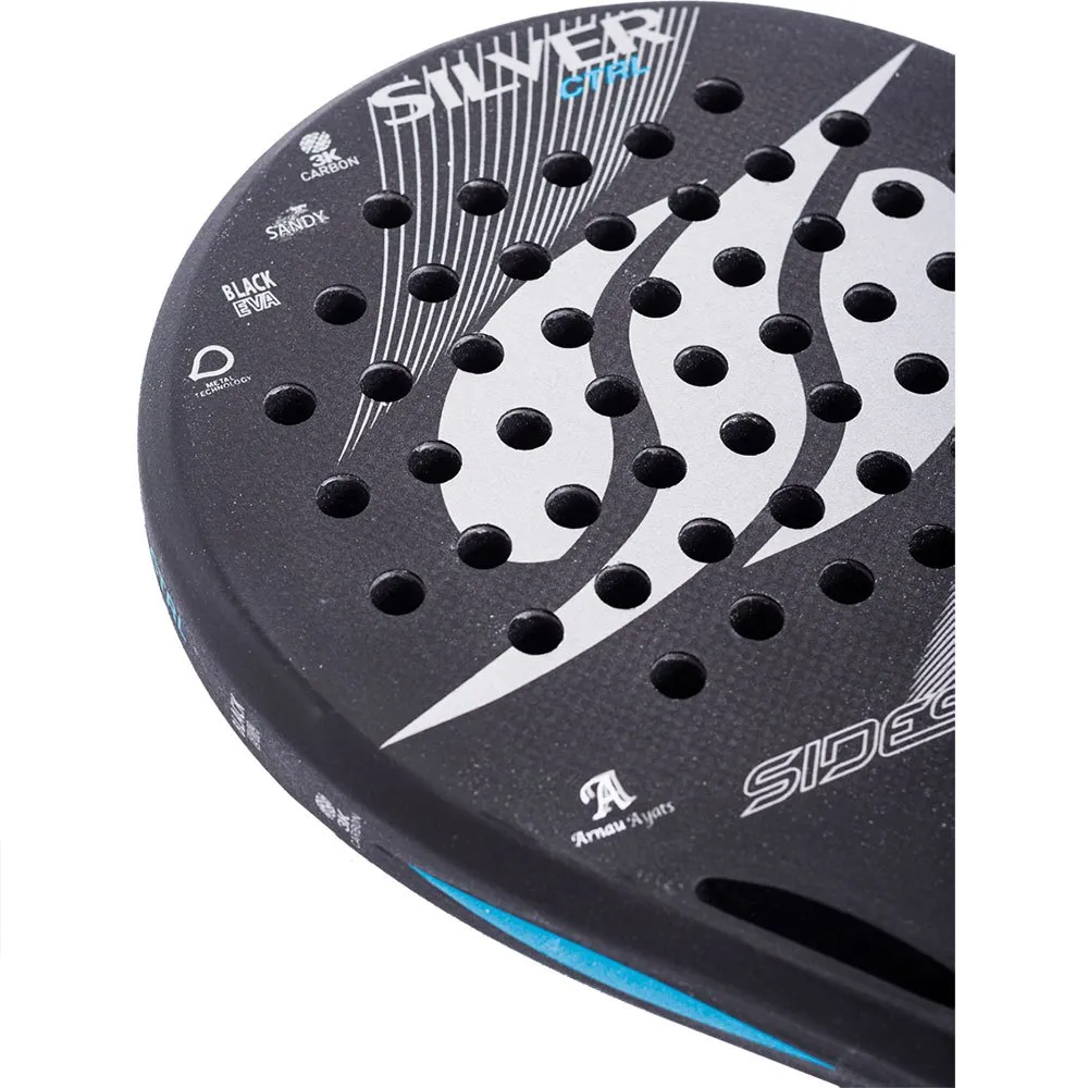 Sidespin SS Silver CTRL 3K padel racket | Smashinn