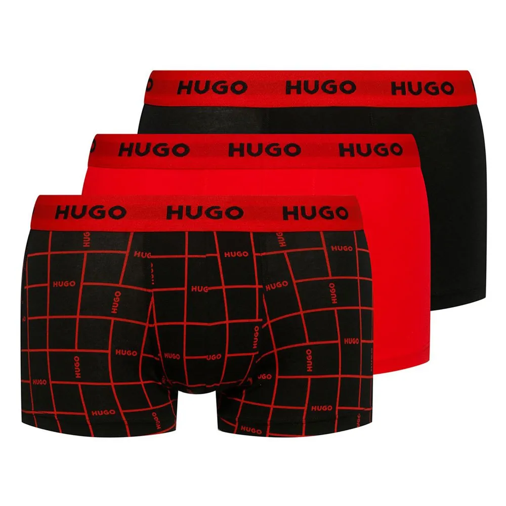 HUGO Boxer 50480170 3 Unidades Vermelho | Dressinn