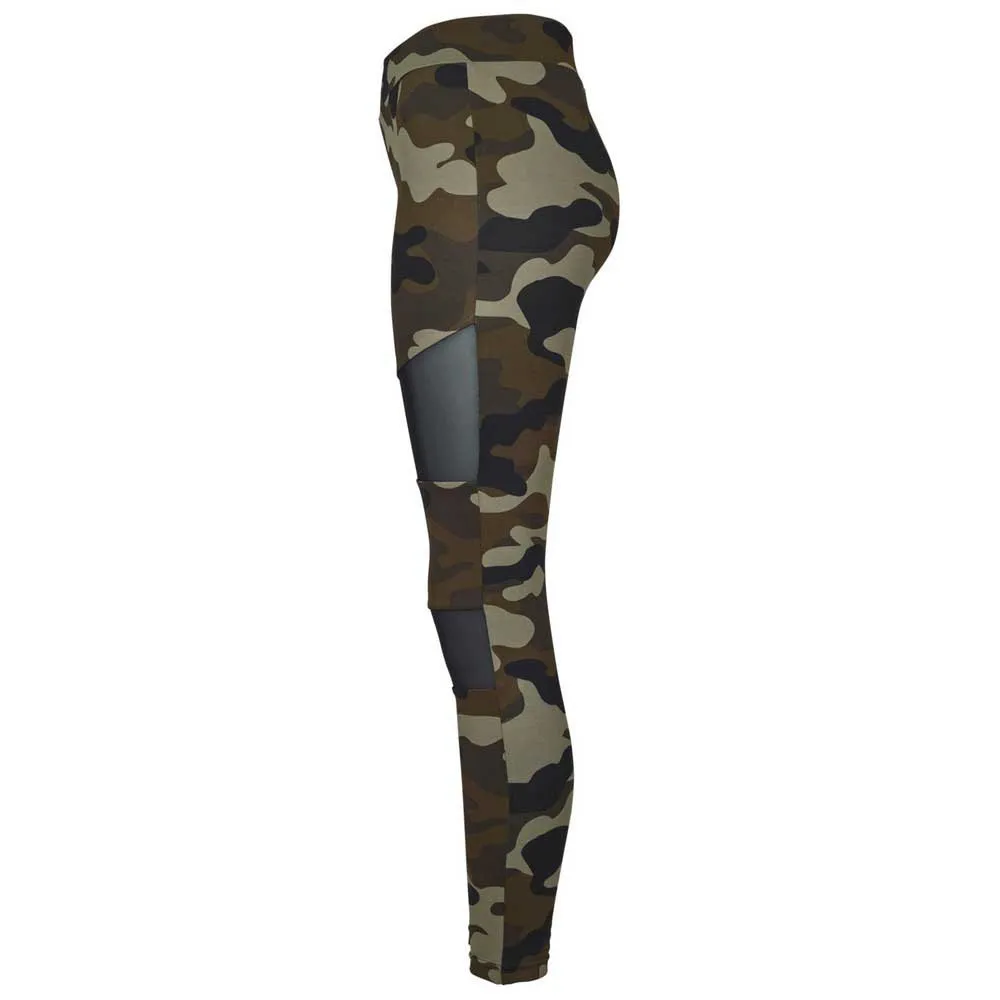 Urban classics Camo Tech Mesh Leggings Green | Dressinn