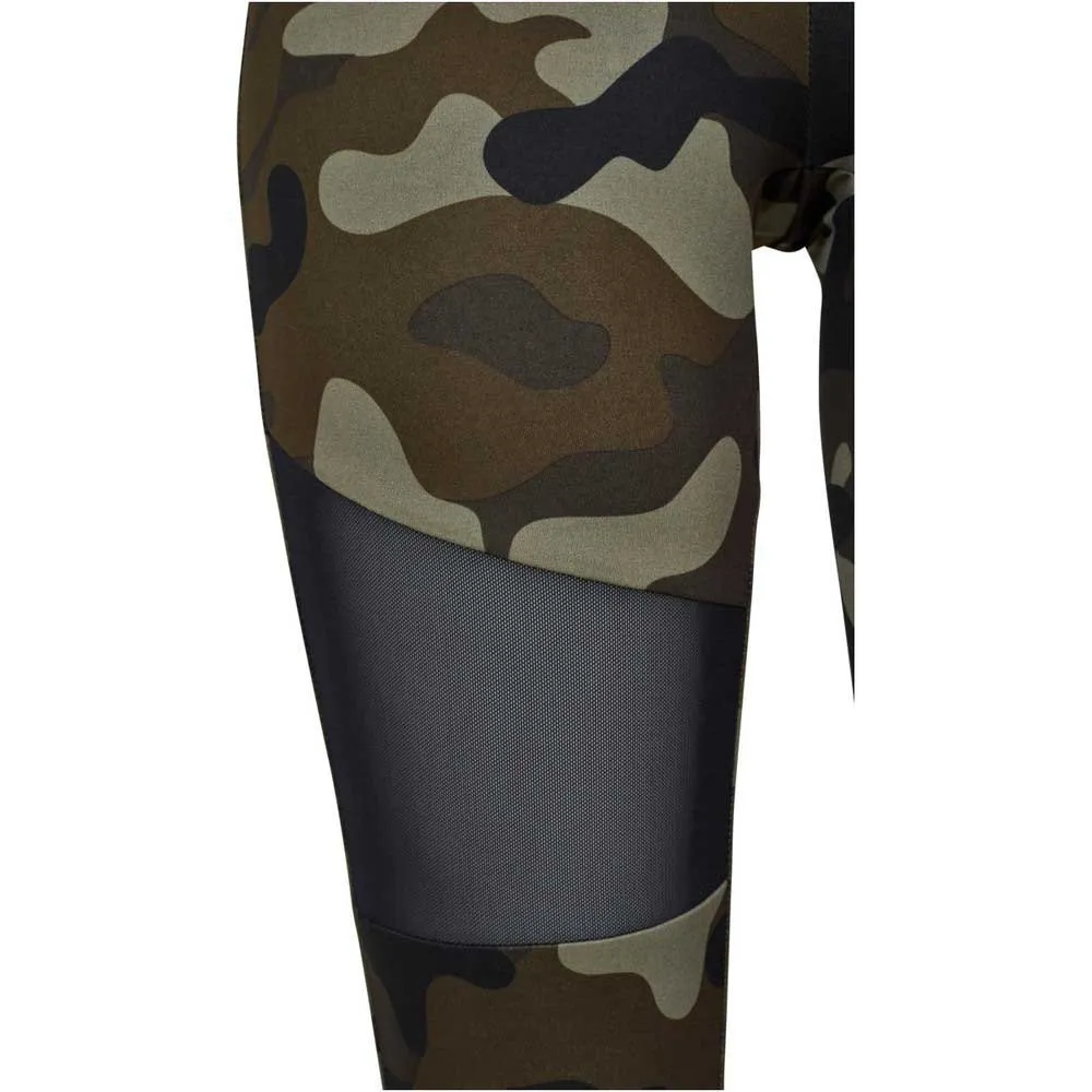 Urban classics Camo Tech Mesh Leggings Green | Dressinn