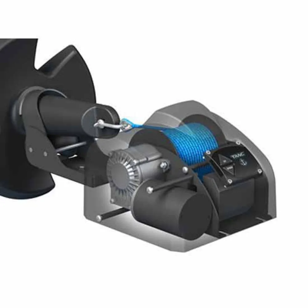 Trac outdoors Fisherman 25 Electric Anchor Winch Black | Waveinn