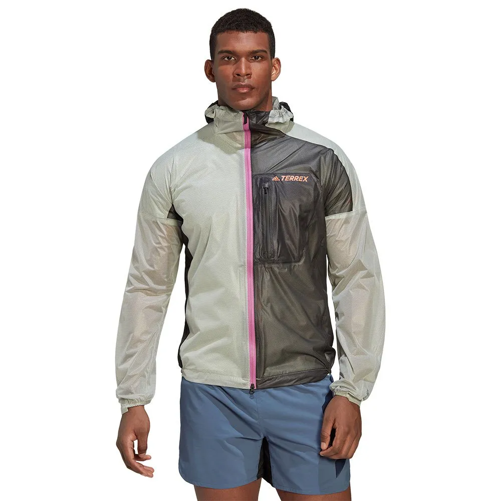adidas Agr Rain Jacket Grey | Runnerinn