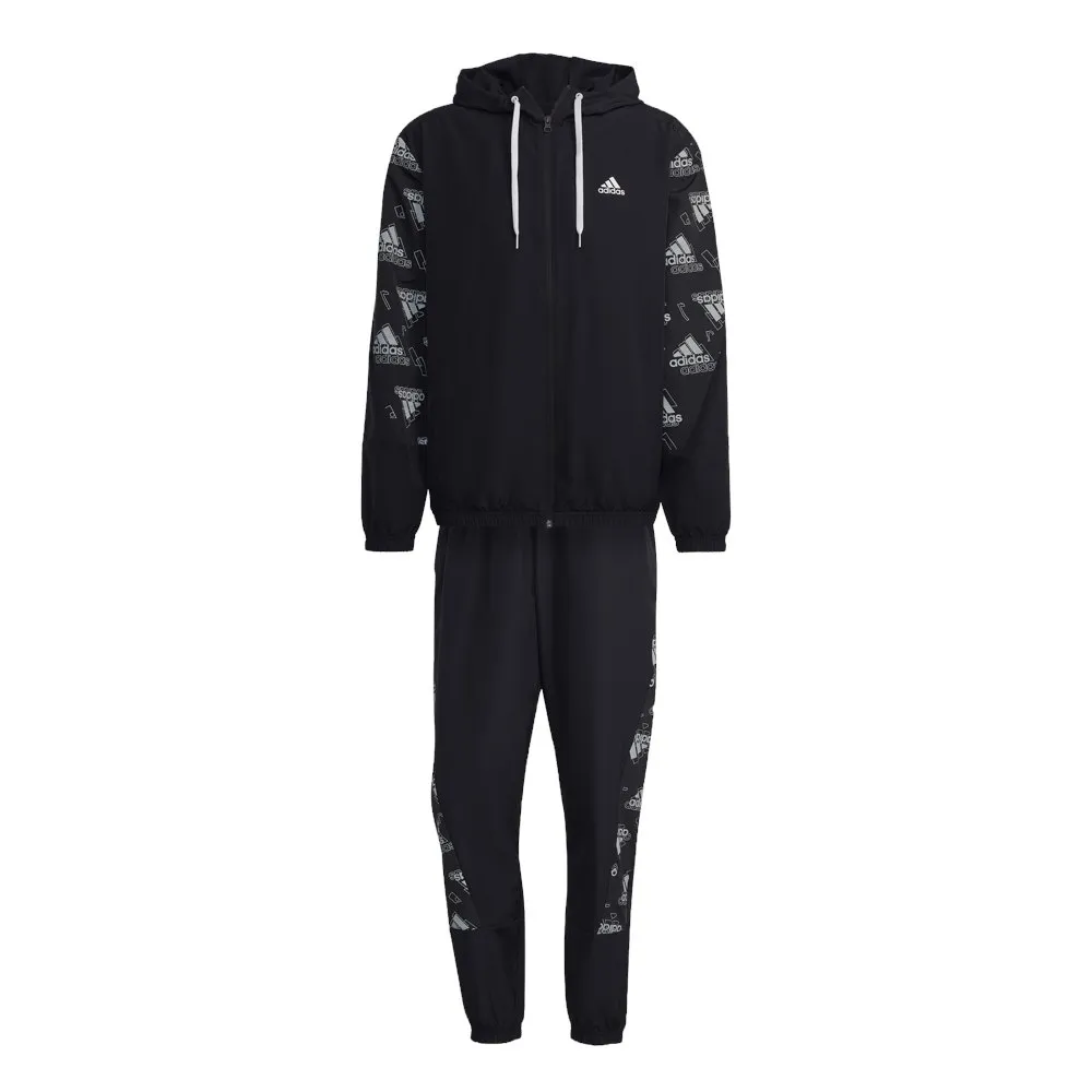 adidas Woven Allover Print tracksuit Black | Goalinn