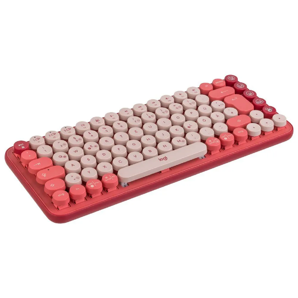 Logitech Pop Keys Heartbreaker Wireless Keyboard Red | Techinn